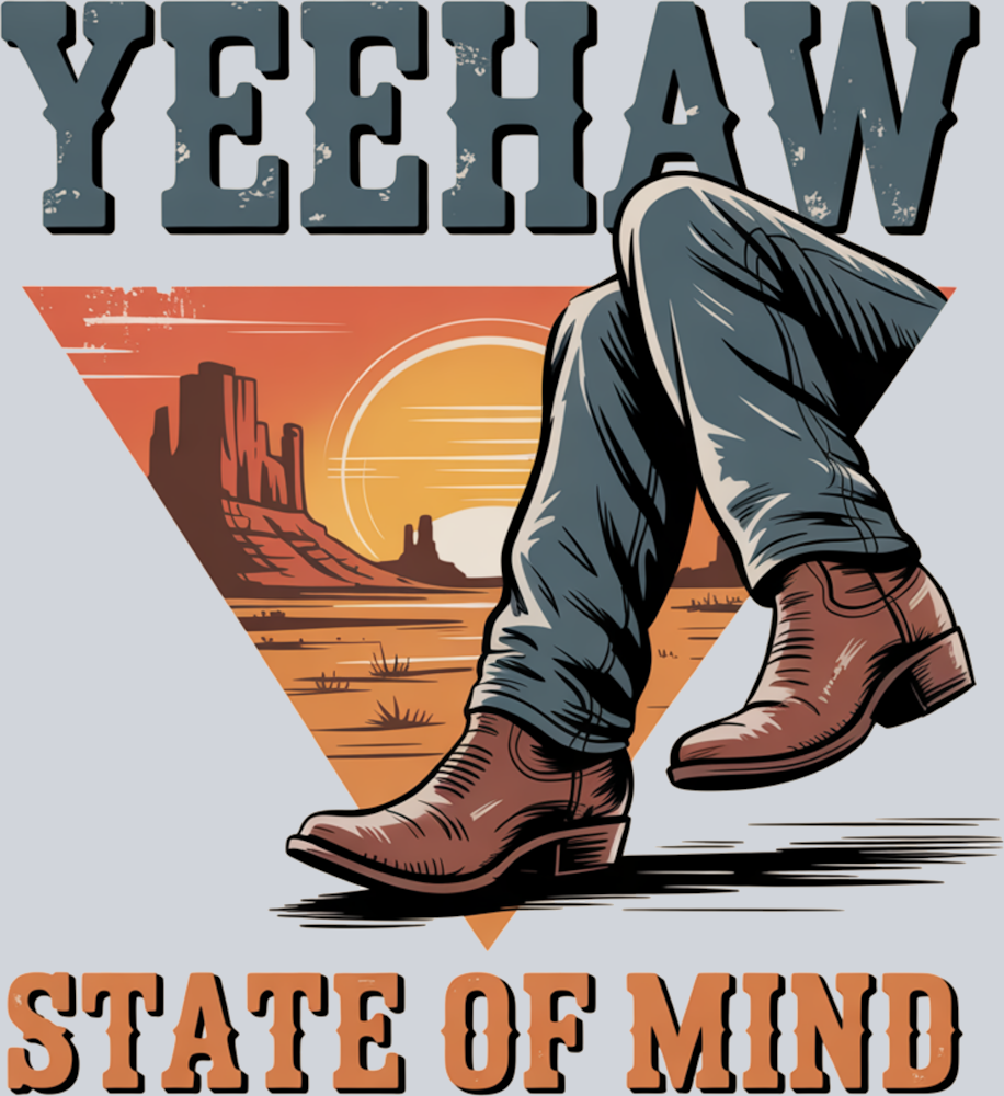 DTF Transfer Western - Yeehaw State of Mind – One Source Supply