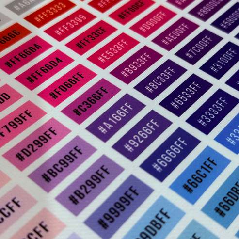 DTF Color Chart – Hex Code Reference Guide for DTF Printing – One ...