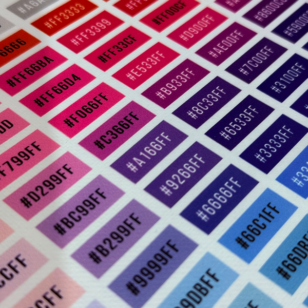 DTF Color Chart – Hex Code Reference Guide for DTF Printing – One ...