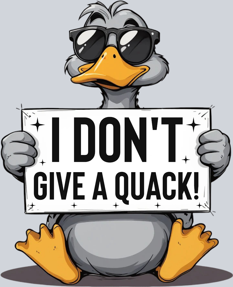 DTF Transfer Fowl - I don't Give a Quack – One Source Supply